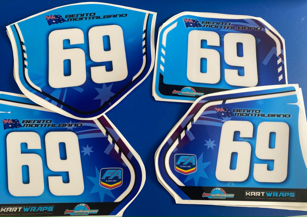 Kart Number Plate Stickers